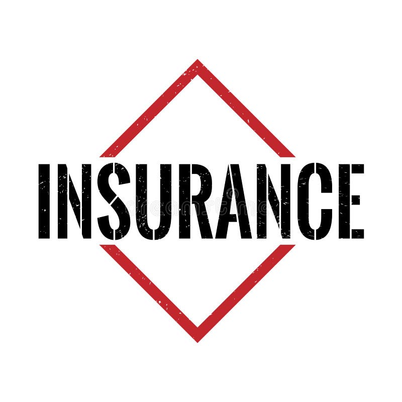 Red Black Insurance Triangle Grungy Rubber Stamp Stock Vector ...
