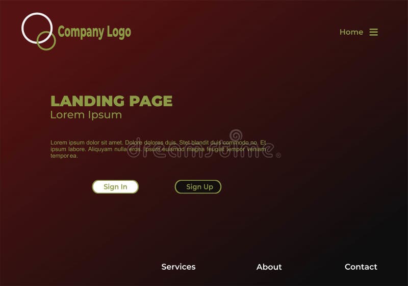 Red Black Landing Page Background, Simple Design Colorful, Vector Web ...