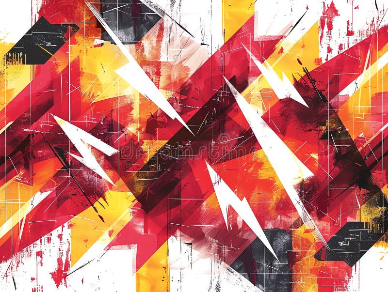 Red and Black Lightning Bolt Pattern on White Background Stock Photo ...