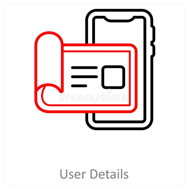 User Detail and Bio Icon Concept Stock Vector - Illustration of design ...