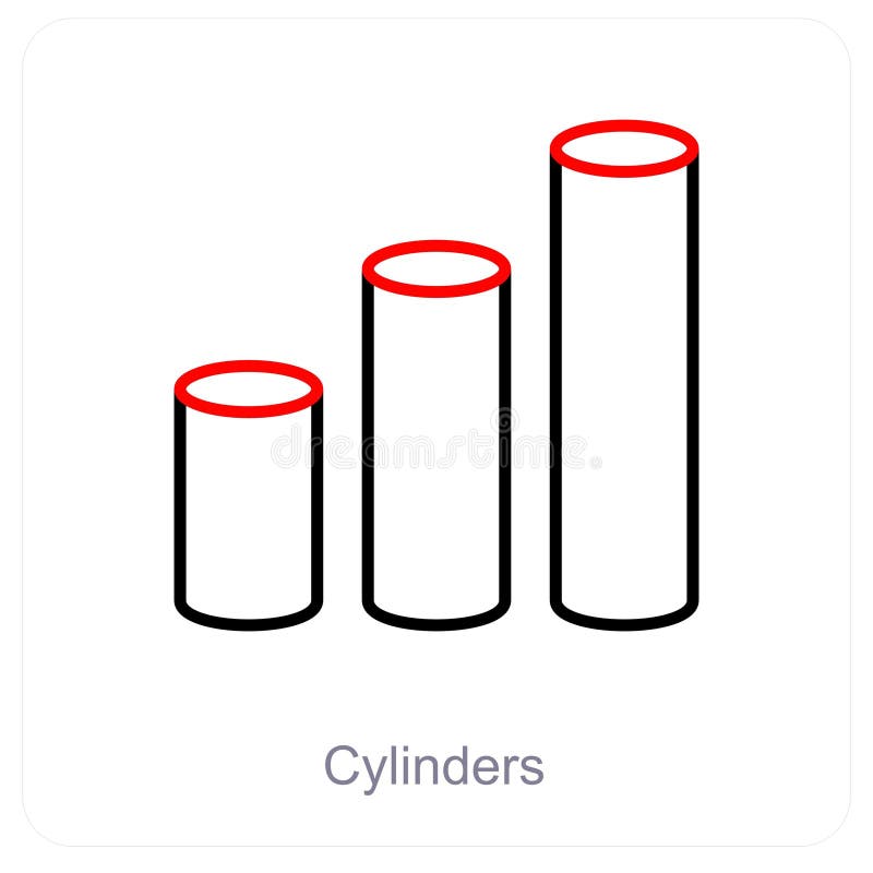 Cylinder and Statistics Icon Concept Stock Vector - Illustration of ...