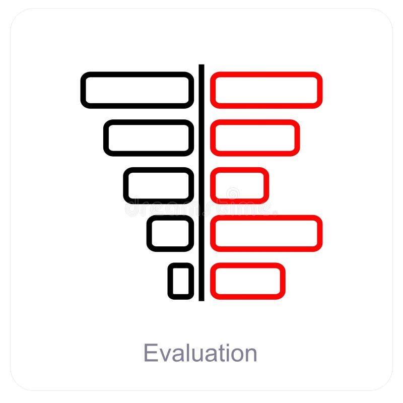 Evaluation and Bar Chart Icon Concept Stock Vector - Illustration of ...