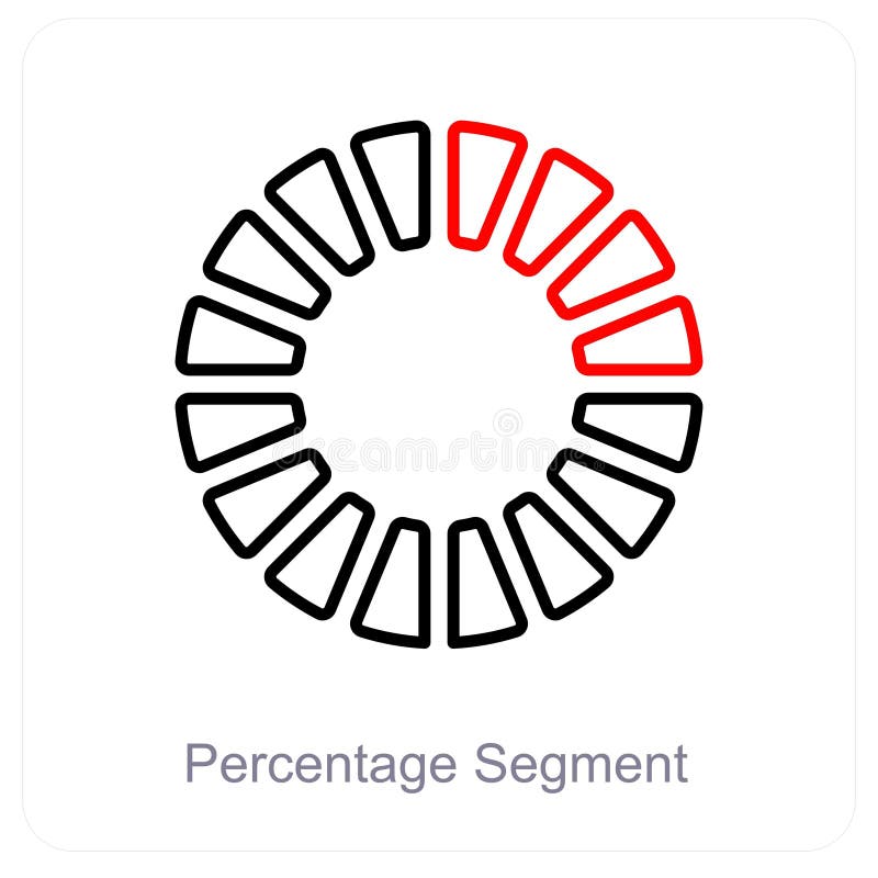 Percentage Segment and Diagram Icon Concept Stock Vector - Illustration ...