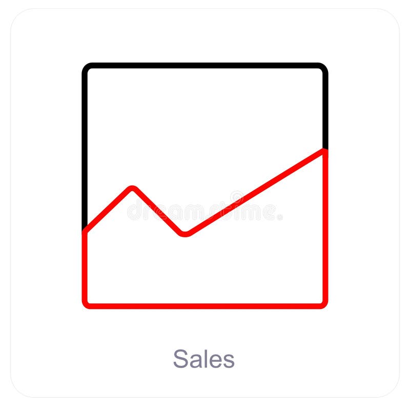 Sales and Chart Icon Concept Stock Vector - Illustration of vector ...