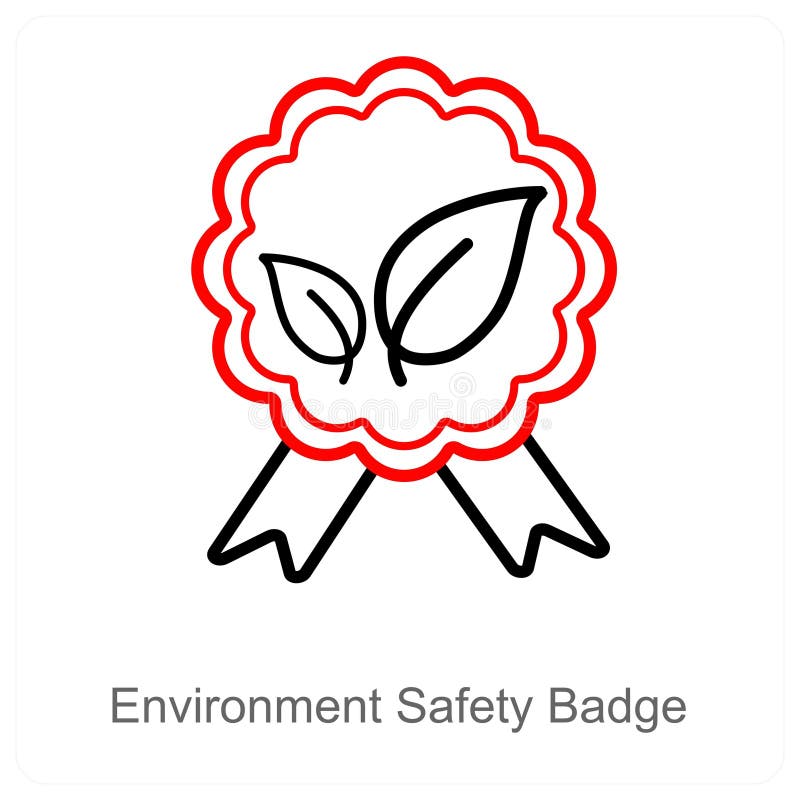 Environment Safety Badge Icon Concept Stock Vector - Illustration of ...