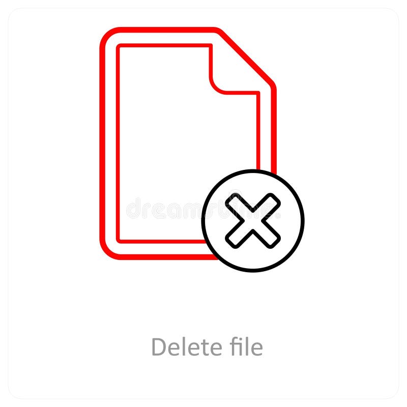 Delete File stock illustration. Illustration of text - 339947469