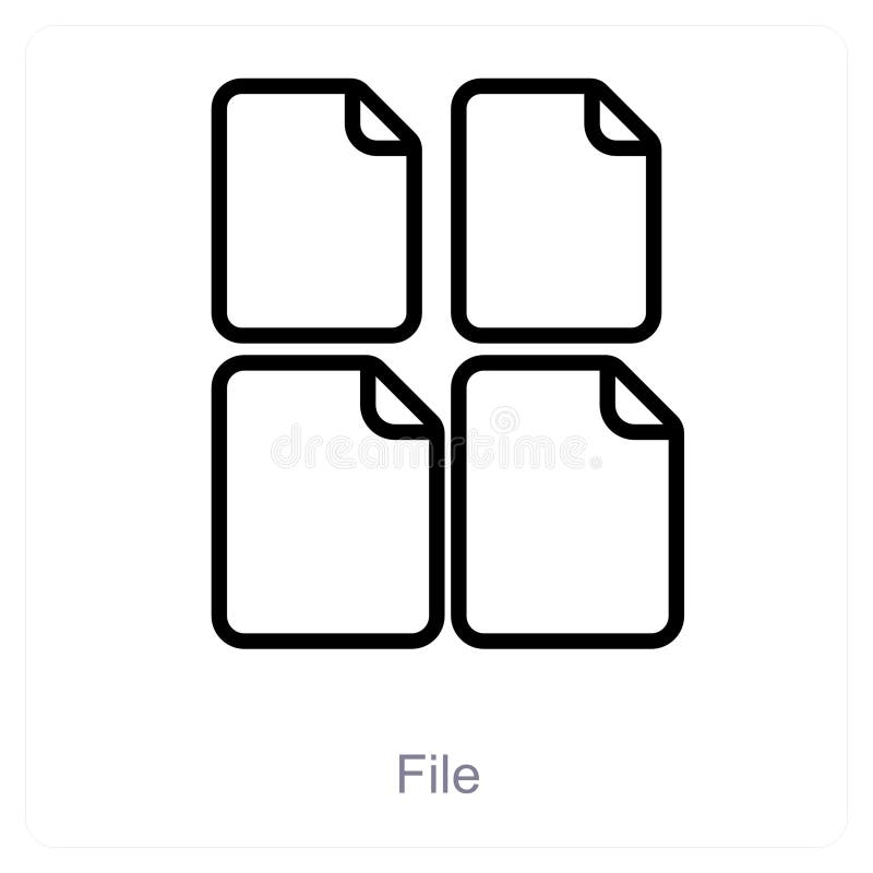 Files and Stroage Icon Concept Stock Vector - Illustration of file ...