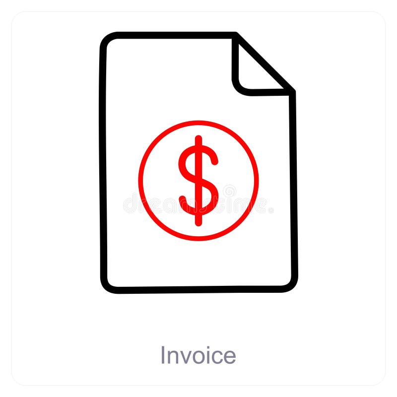 Invoice and Bill Icon Concept Stock Vector - Illustration of design ...