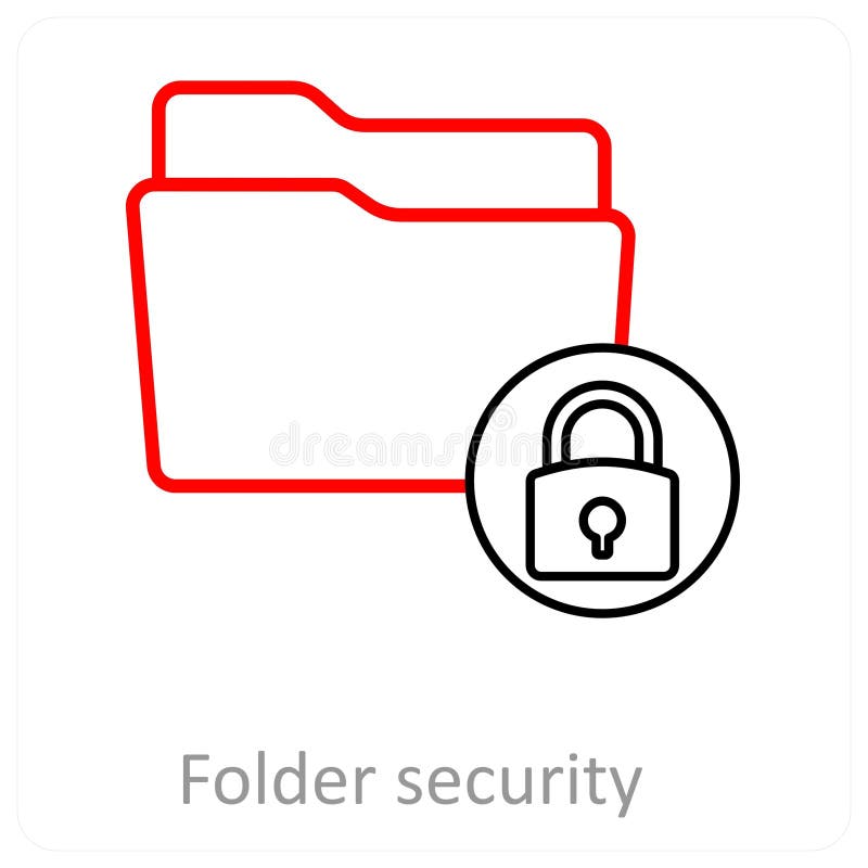 Folder Security stock vector. Illustration of inaccessible - 339949008