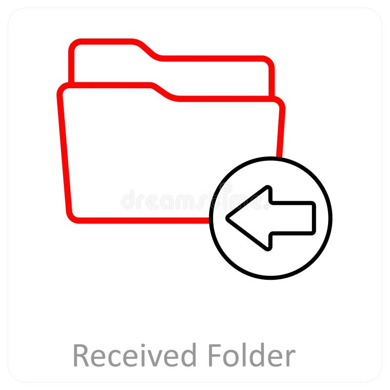 Received Folder stock vector. Illustration of icon, design - 339948996