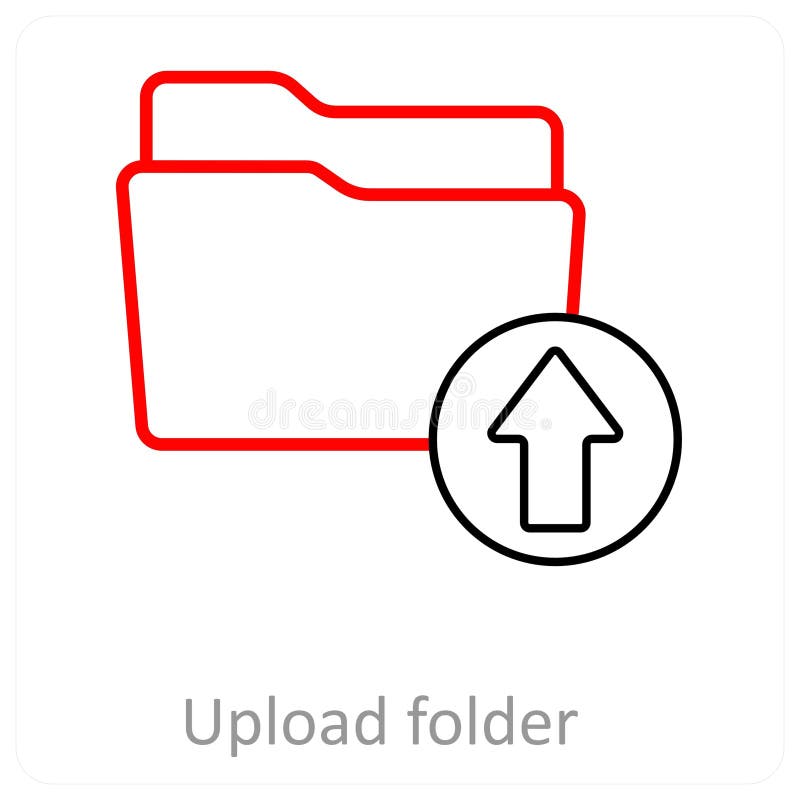 Upload Folder stock vector. Illustration of icon, vector - 339948998