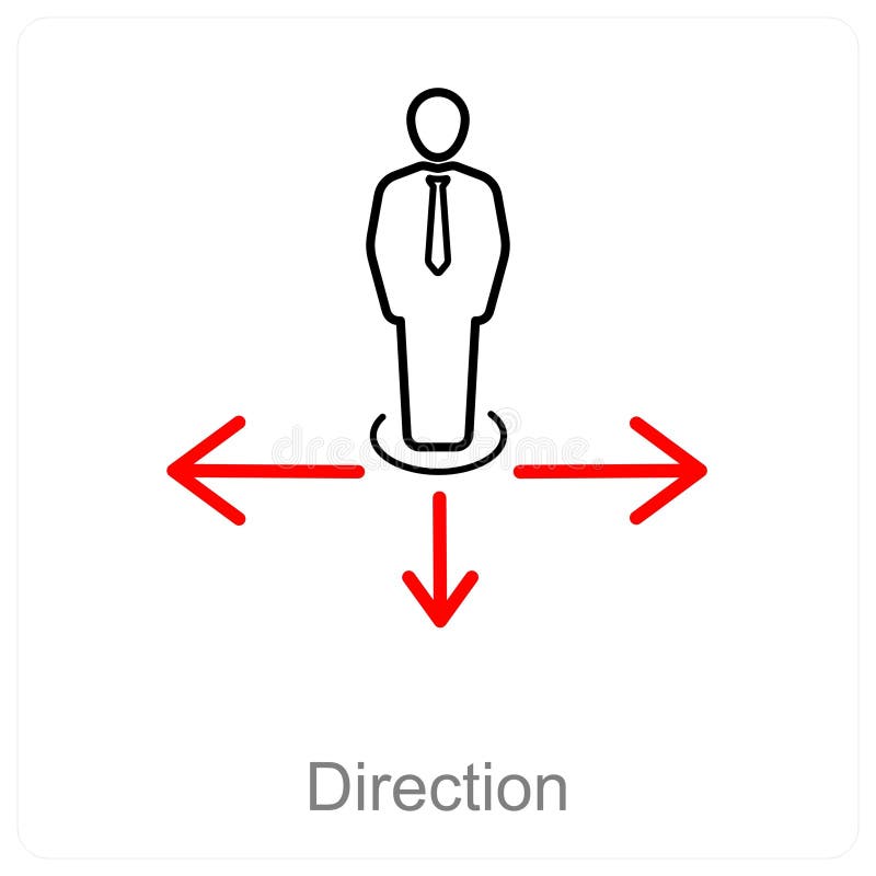 Direction stock vector. Illustration of icon, line, direction - 338935426