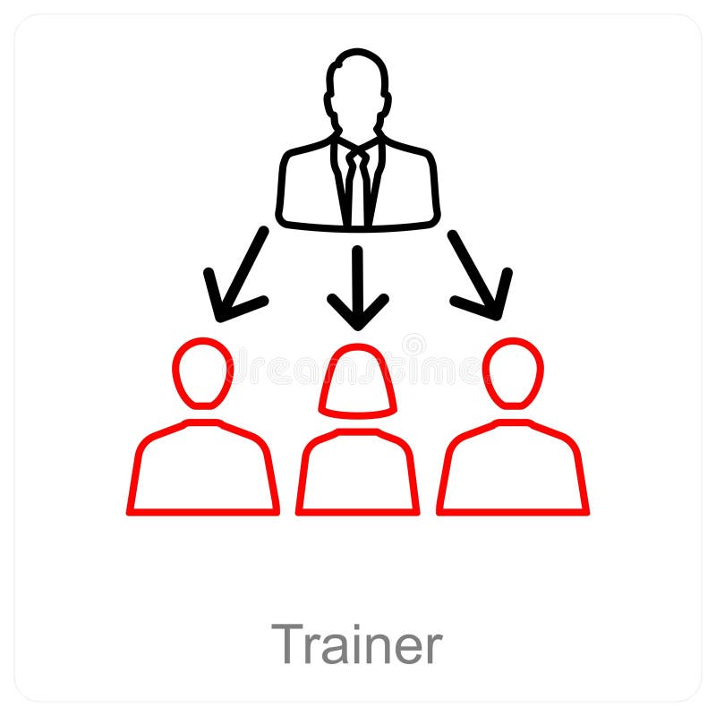 Trainer stock vector. Illustration of vector, team, meeting - 338935420
