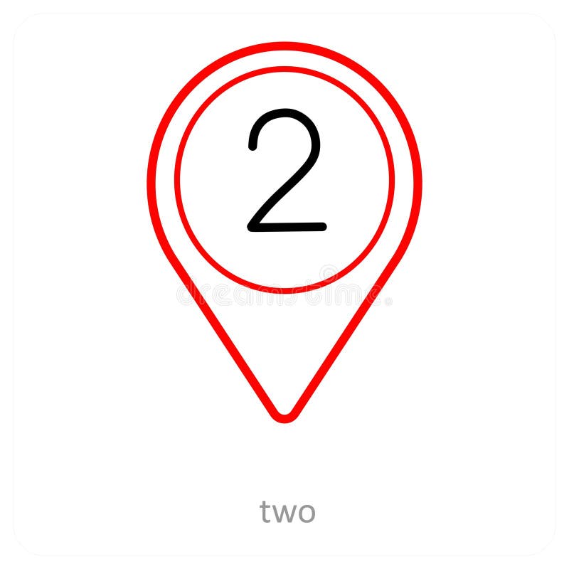 Two and Location Icon Concept Stock Illustration - Illustration of ...