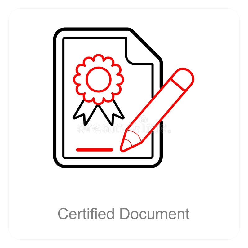 Certified Document stock illustration. Illustration of vector - 340053740
