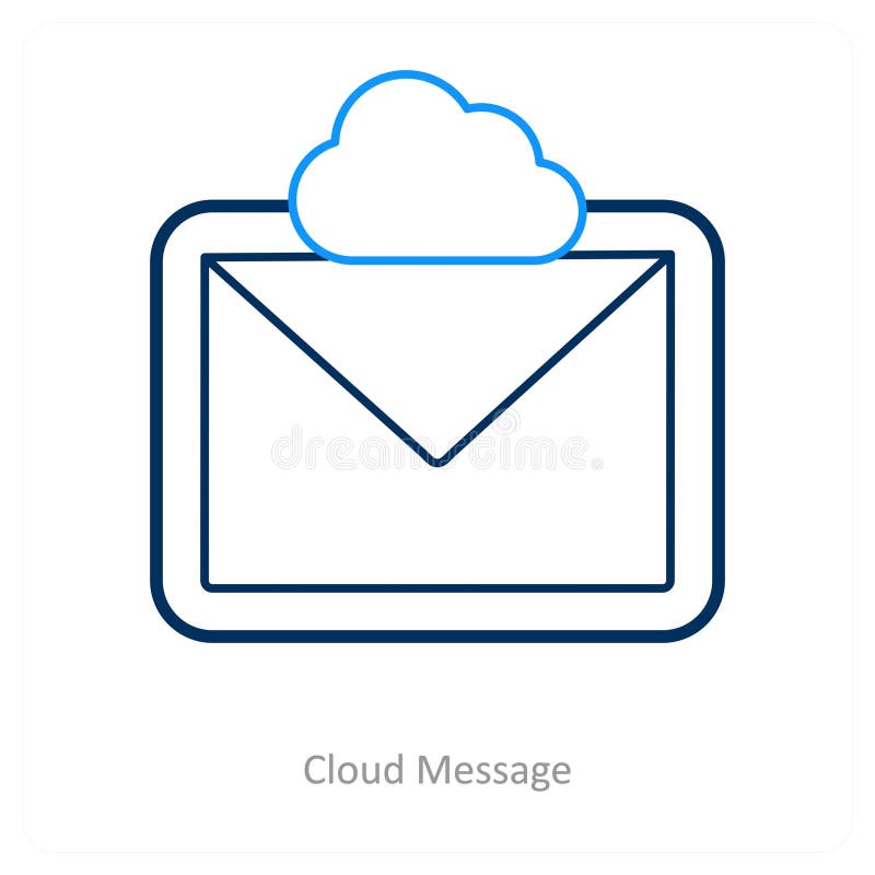 Cloud Message and Comment Icon Concept Stock Vector - Illustration of ...