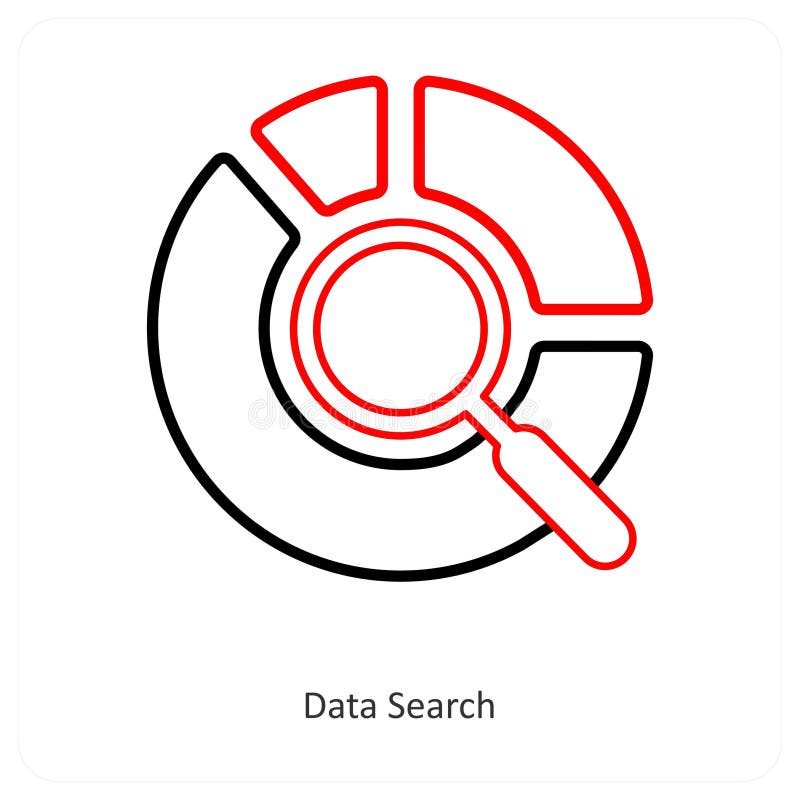 Data Search and Analysis Icon Concept Stock Vector - Illustration of ...