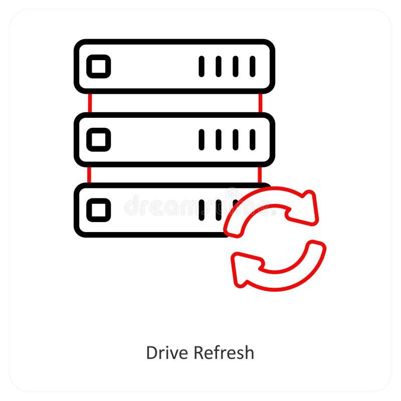 Drive Refresh and Network Icon Concept Stock Vector - Illustration of ...