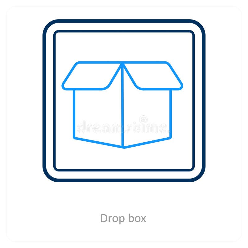 Drop Box and Network Icon Concept Stock Vector - Illustration of ...