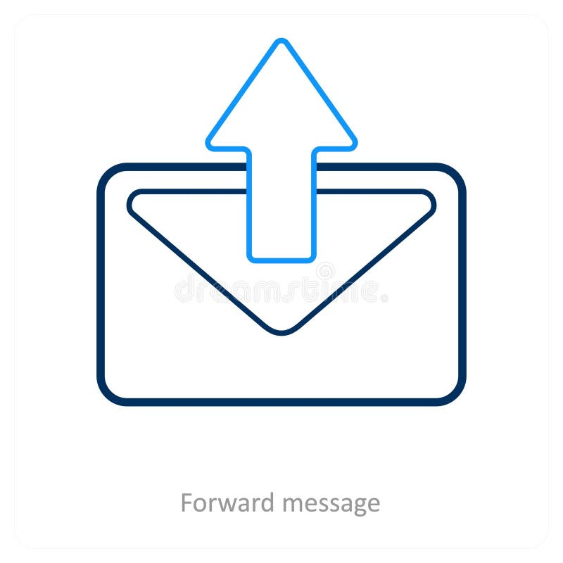 Forward Message and Email Icon Concept Stock Illustration ...