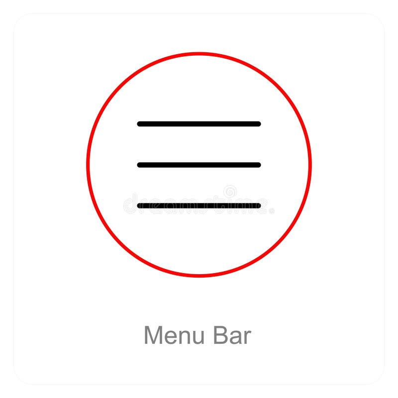 Menu Bar stock vector. Illustration of concept, menu - 340054067