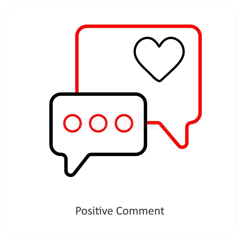 Positive Comment and Feedback Icon Concept Stock Illustration ...