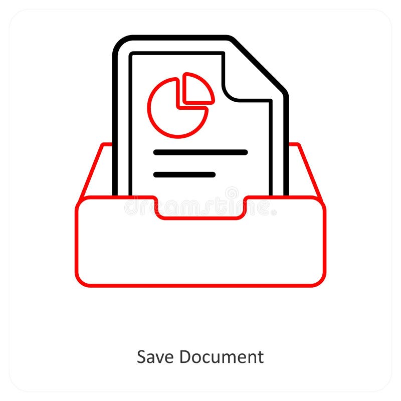 Save Document and Save File Icon Concept Stock Illustration ...
