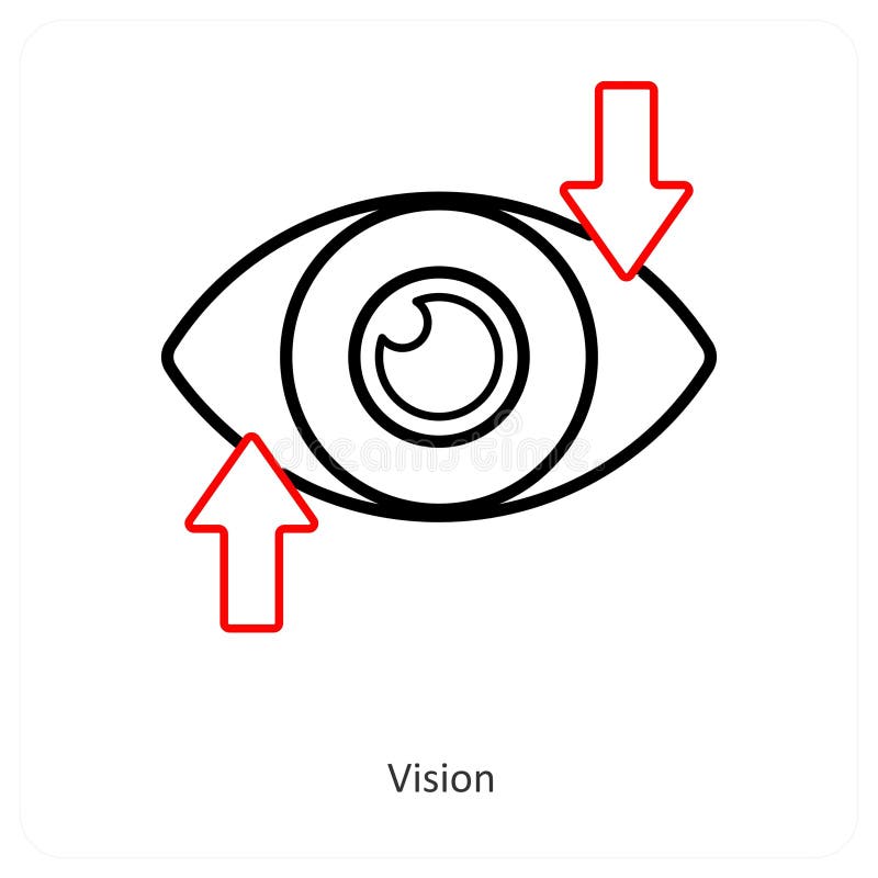 Vision and View Icon Concept Stock Vector - Illustration of line, view ...