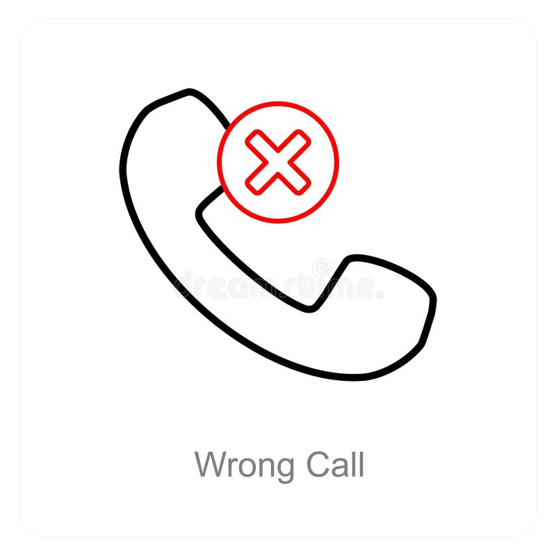 Wrong Call stock vector. Illustration of handset, phone - 340053795