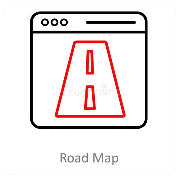Road Map stock vector. Illustration of icon, location - 338936344