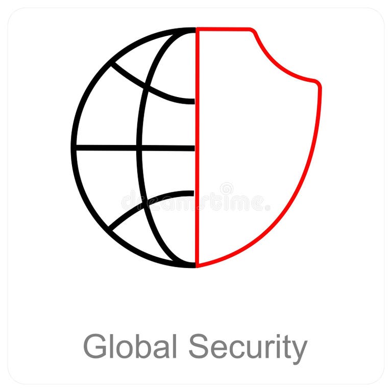 Global Security stock vector. Illustration of icons - 338446843