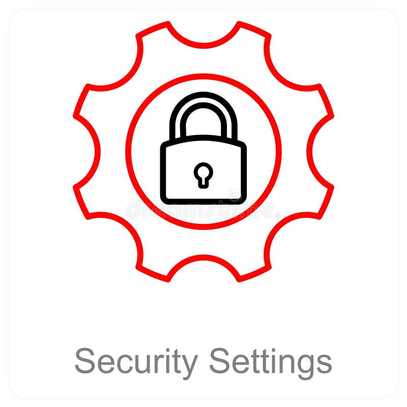 Security Setting stock photo. Image of concept, icons - 338446722
