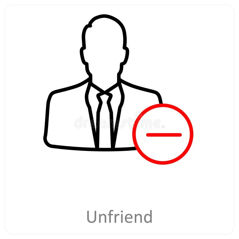 Unfriend and Delete Icon Concept Stock Vector - Illustration of icon ...