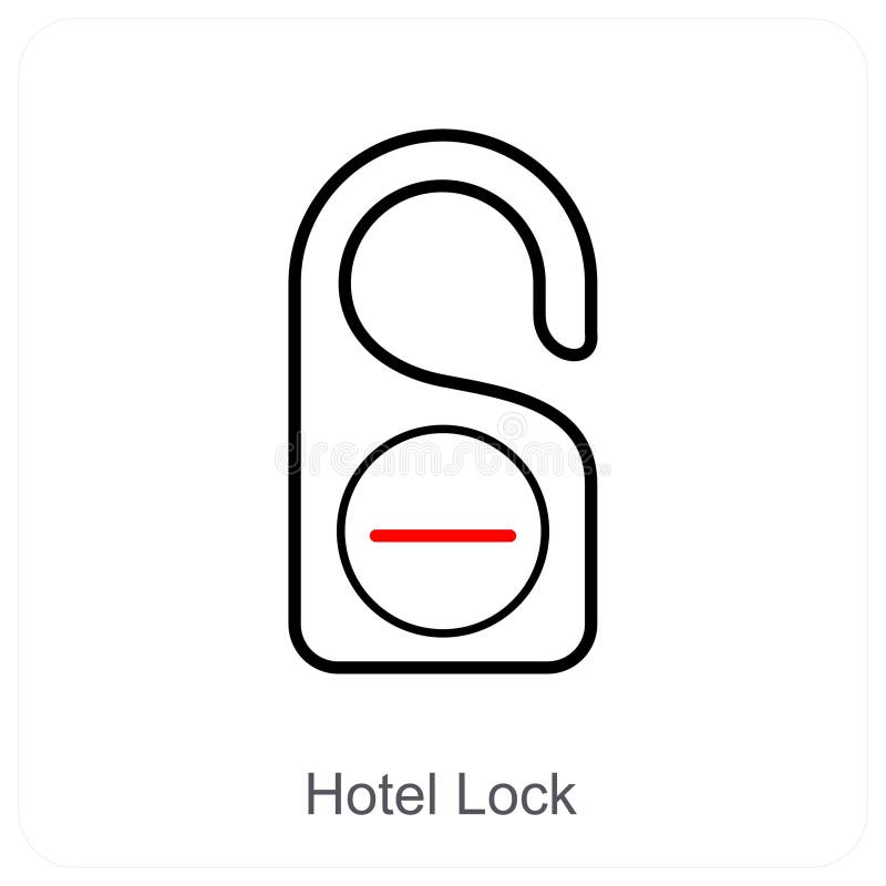 Hotel lock stock vector. Illustration of lock, sign - 339065840