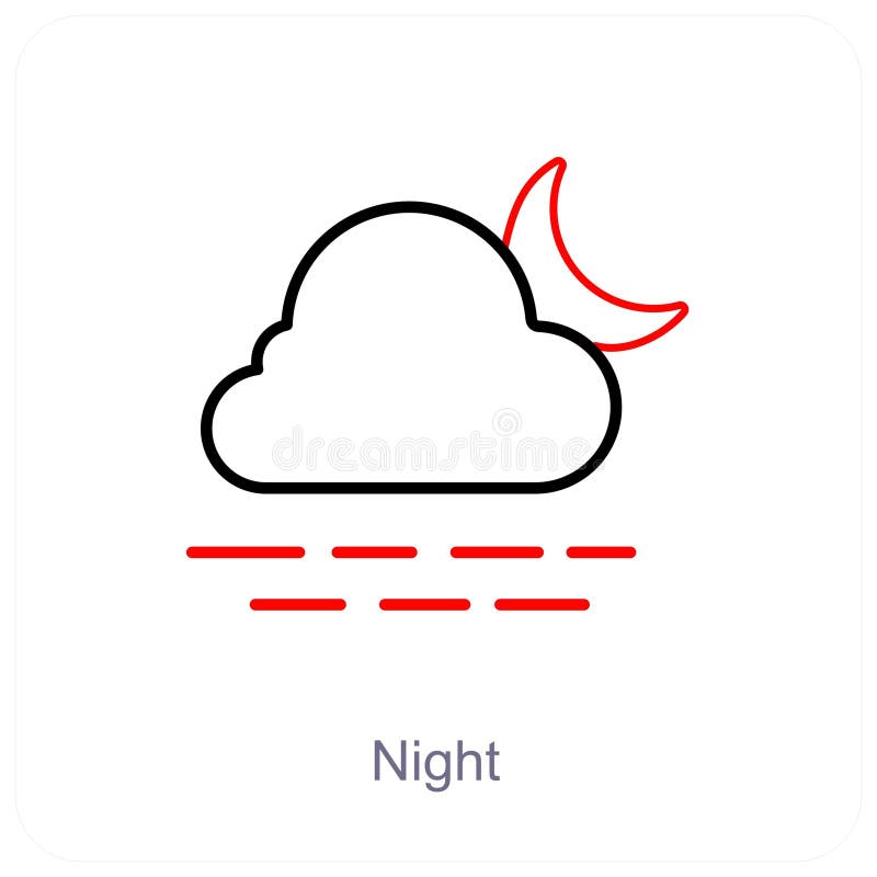 Night and Visibility Icon Concept Stock Illustration - Illustration of ...