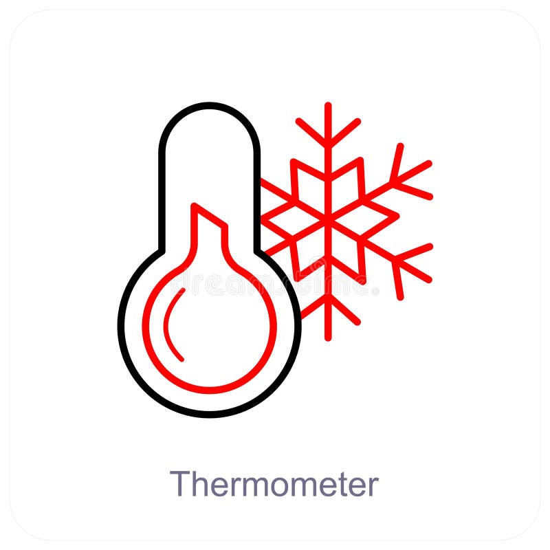 Thermometer and Temperature Icon Concept Stock Illustration ...