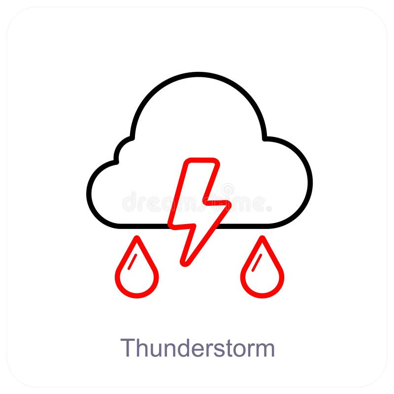 Thunderstorm and Cyclone Icon Concept Stock Vector - Illustration of ...