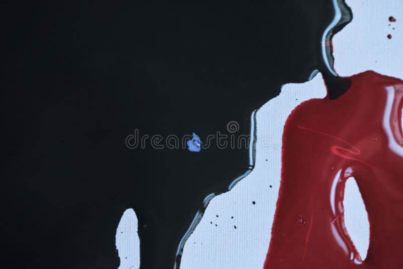 Red and Black Liquid Acrylic Paints on Canvas Stock Photo - Image of ...