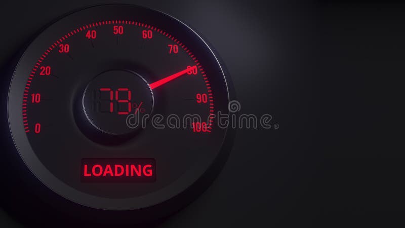 Red and Black Load Meter or Indicator, 3D Animation Stock Video - Video ...