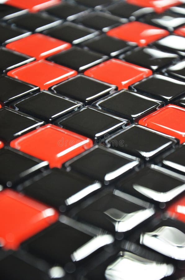 Black Mosaic Ceramic Tiles with Reflection for Tiling Stock Image ...