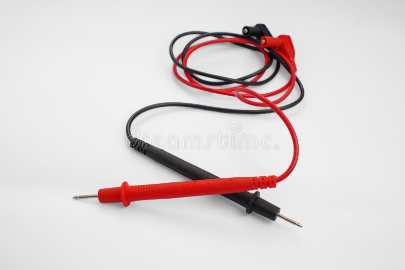 Red and Black Multimeter Probes for Electrical Testing Stock Photo ...
