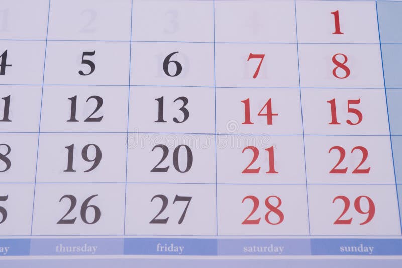 Calendar with rectangle stock photo. Image of week, time - 103674040