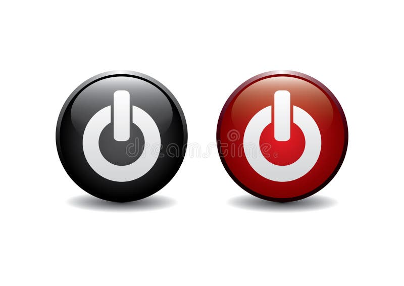 Red And Black Power Button Picture. Image: 8461661