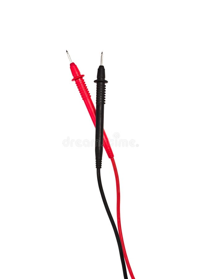 Red and Black Probes of Multimeter Stock Image - Image of instrument ...