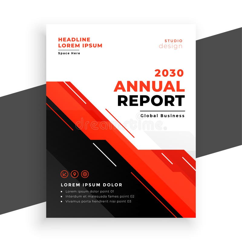 Red Black Annual Report Business Brochure Template Stock Vector ...