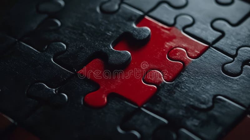 Red and Black Puzzle Pieces – Symbol of Uniqueness, Problem Solving ...