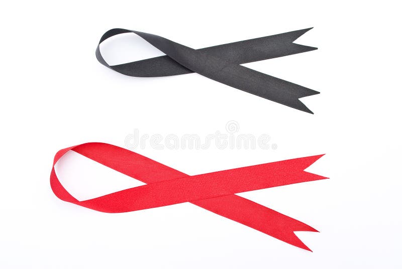 Red and black ribbons stock image. Image of holiday, ribbon - 15190247