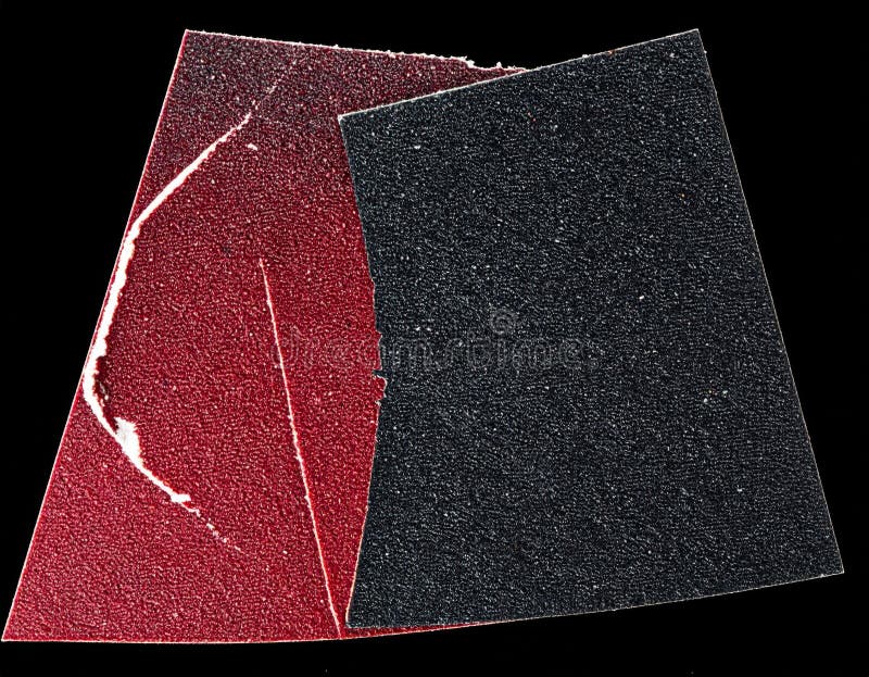 Red and Black Sandpaper Sheets Close-up Stock Illustration ...