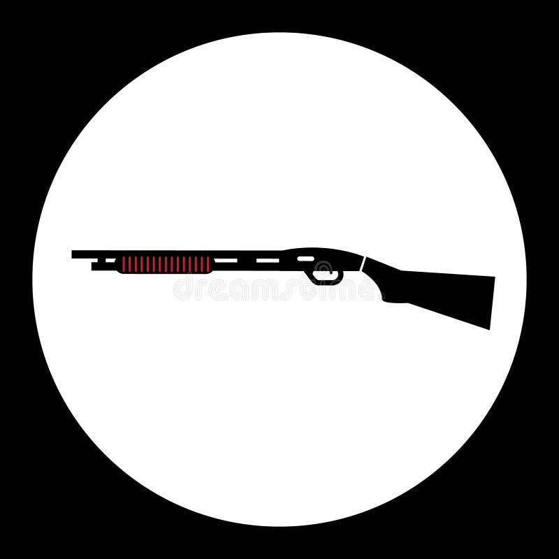 Red Black Simple Shotgun Weapon Icon Stock Illustrations – 4 Red Black ...