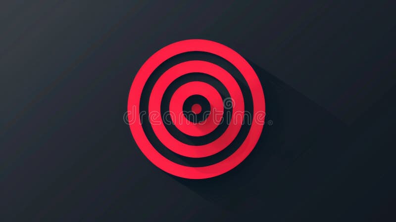 Red and Black Target with Shadow Stock Image - Image of competition ...